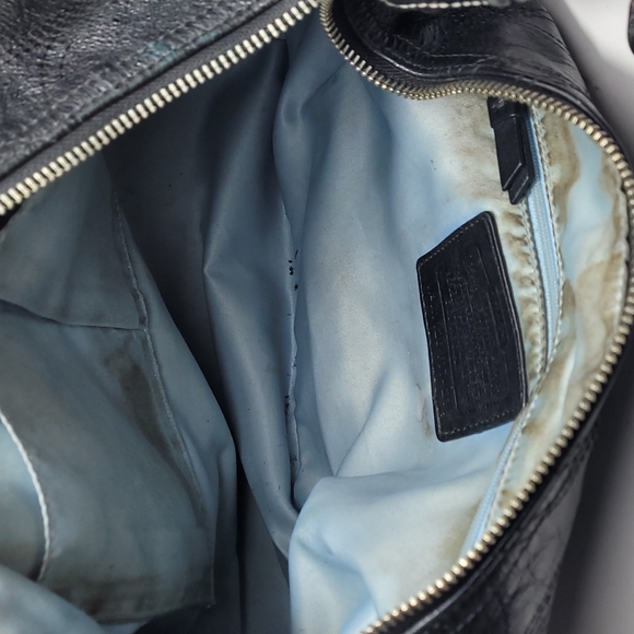 Coach | Bags | Coach Signature Stitch Black Leather Large Hobo Handbag ...